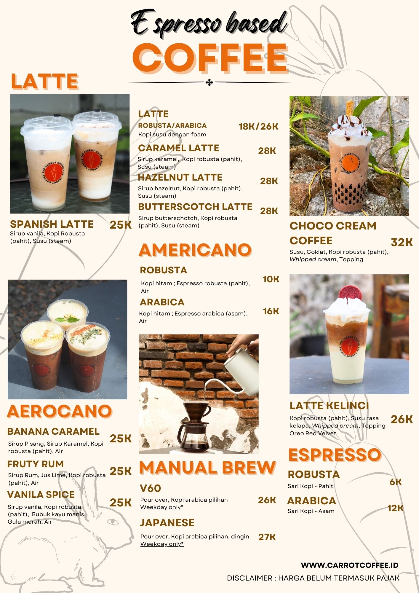 Daftar Menu – Carrot Coffee