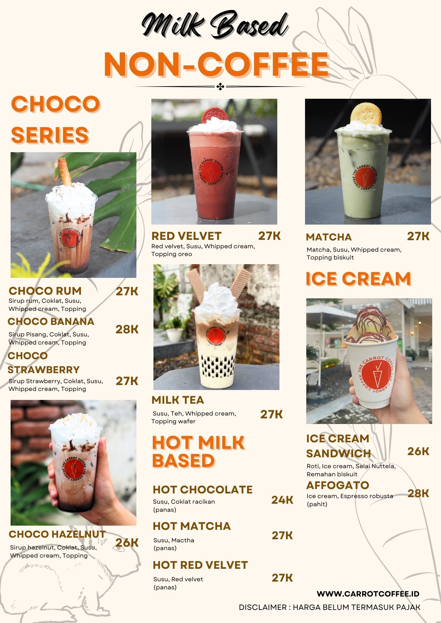 Daftar Menu – Carrot Coffee